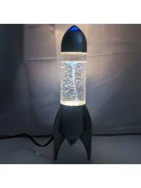 Kenart | Accents | Vintage Rocketship Tornado Motion Lamp Blue Silver 6 ...